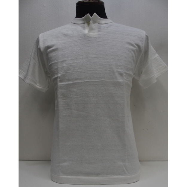 WAREHOUSE(ウエアハウス)Original Tee [Lot.4082/1-Button Henry Neck-Off White] WHTS-20su027rs-White　半袖Tシャツ ■「吊り編み機より希少」といわれる旧式のロ...