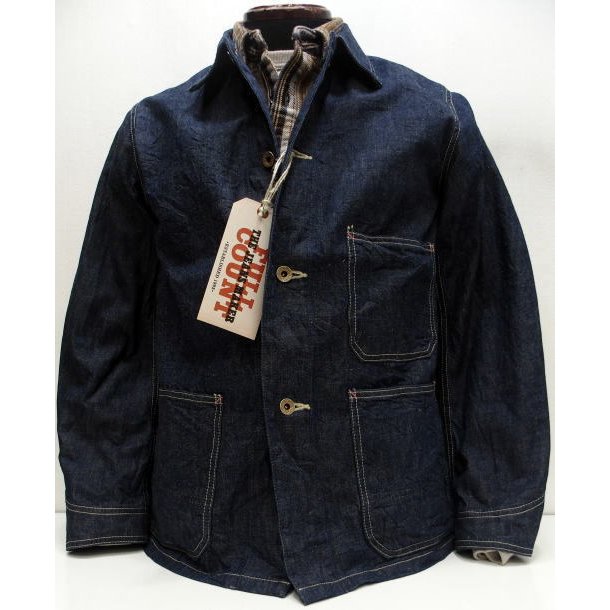 FULLCOUNT(フルカウント)[Lot.2015-1 Denim Chore Jacket] FULLCOUNT-2015-1-Indigo カバーオールジャケット ■フルカウント定番アイテムより［2015-1 Denim Chore ...