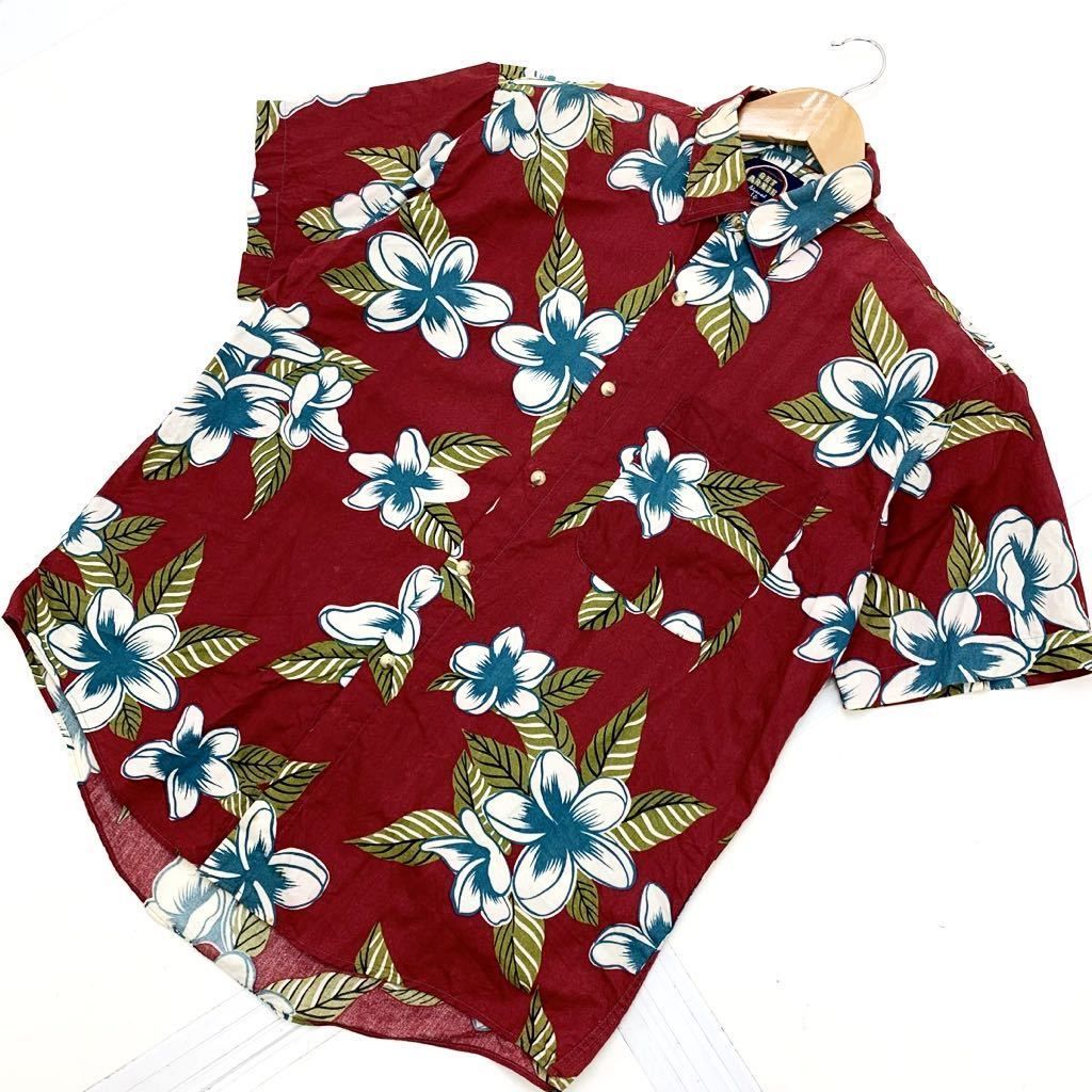 ゲットアーニー GET ARNIE コットンアロハシャツ レッド エンジ バーガンディ Mサイズ ハイビスカス ハワイアンシャツ■BH53 ブランド：ゲットアーニー サイズ表記・実寸（平置き計測）表記：M 実寸：着丈79cm身幅58cm肩幅...