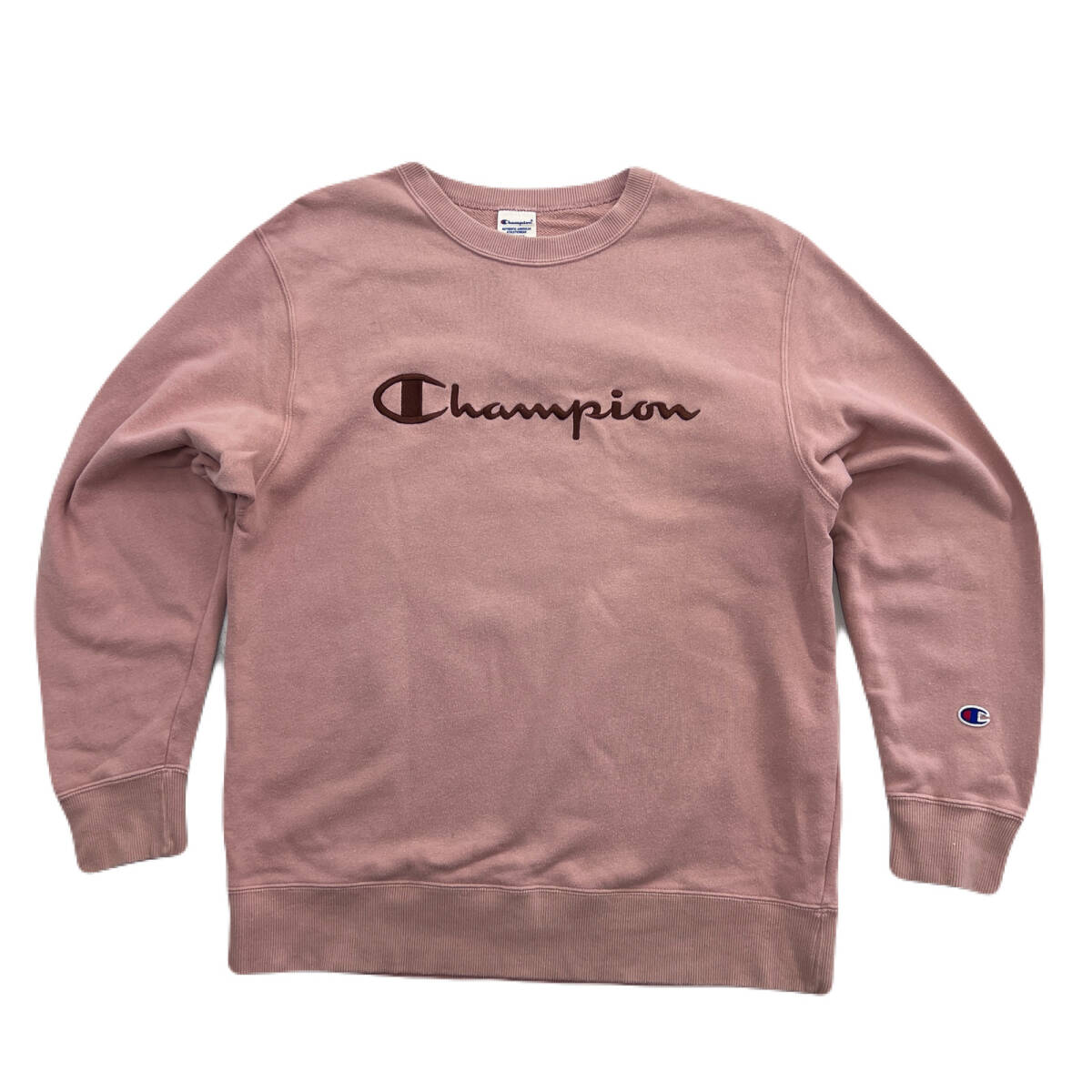 チャンピオン スウェット トレーナー ピンク レディース Lサイズ CHAMPION 胸ロゴ刺繍 ●CA305 表記：L 実寸： 着丈63cm 身幅49cm 肩幅44cm 袖丈59cm ※平置きでの実寸です。 ※必ず実寸をご確認の上ご購入く...