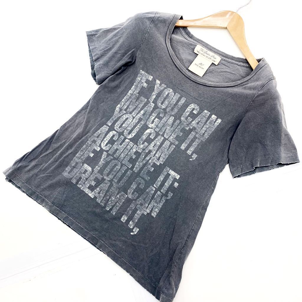 ■REMI RELIEF レミレリーフ 半袖Tシャツ ヴィンテージ 加工 ダメージ加工 Sサイズ チャコールブラック 色落ち加工■DE87 ブランドレミレリーフ サイズ表記・実寸（平置き計測）表記：S 実寸： 着丈58cm 身幅43cm 肩...
