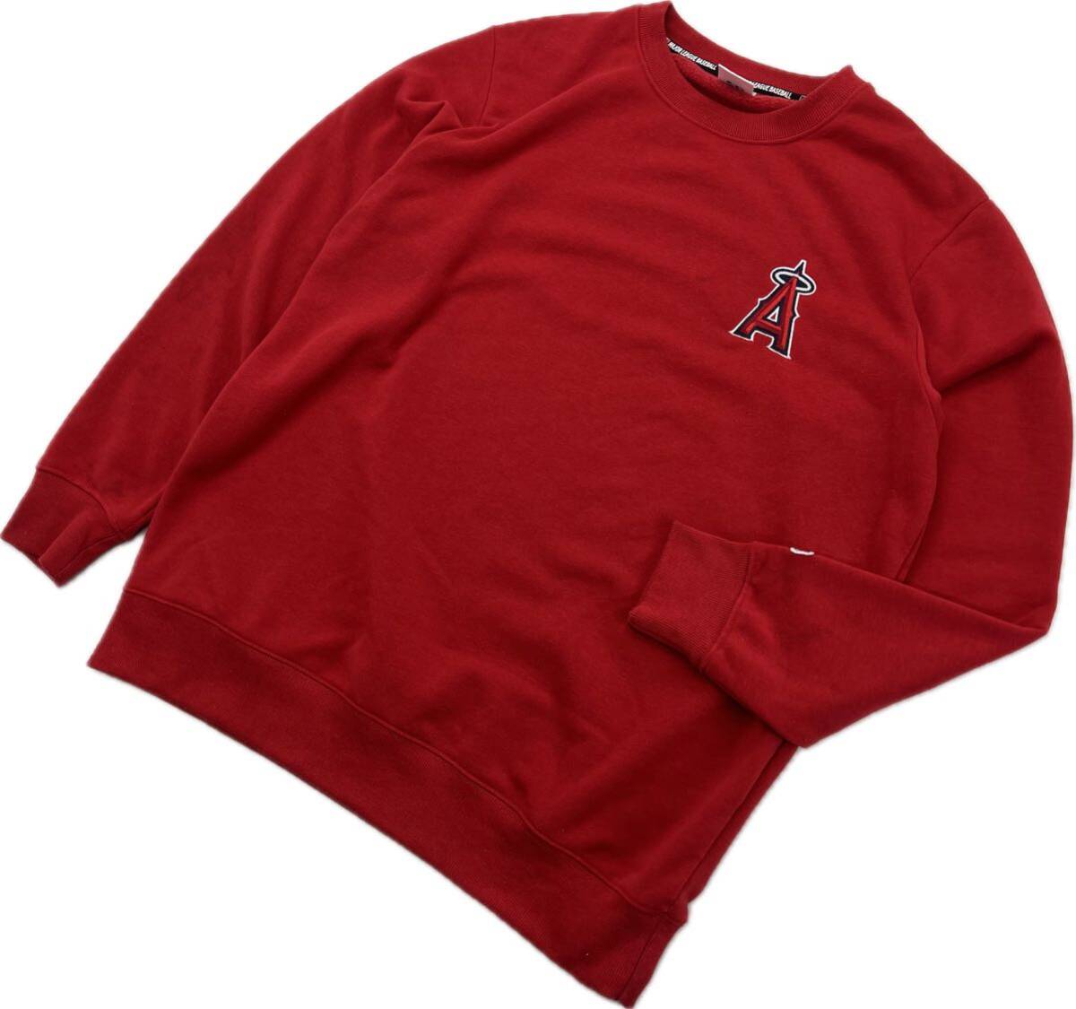 MLB ☆ ロサンゼルス エンゼルス スウェット シャツ トレーナー レッド 赤 メンズ 3L スポーツ 野球 メジャーリーグ ファン 応援 ■FF156 ブランドMLB エンゼルス サイズ表記・実寸（平置き計測）表記：3L 実寸： 着丈7...