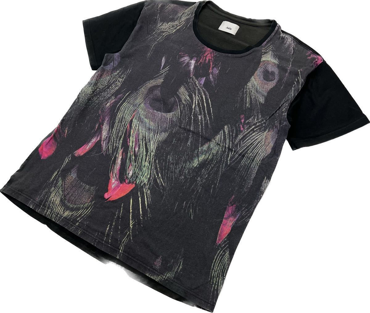 JieDa ☆ グラフィック アート Tシャツ カットソー 半袖 ブラック フリーサイズ L相当 ストリート モード 古着MIX 日本製 ジエダ■S1937 ブランドJieda サイズ表記・実寸（平置き計測）表記：F 実寸： 着丈71cm ...