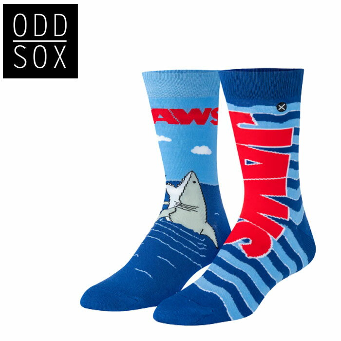 送料無料 即納 ODD SOX オッドソックス 靴下 JAWS OPEN WIDE ジョーズ LARGE FEET ラージ フィート 日本正規取扱店舗 ニューヨーク発のソックスブランド「ODD SOX」45% Cotton ／ 52% Ny...