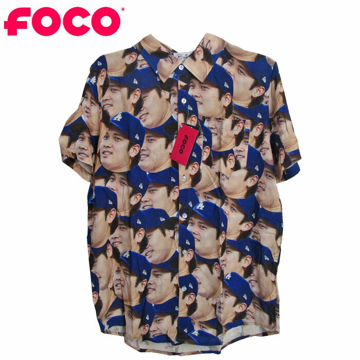 送料無料 即納 FOCO MLB 大谷翔平 ロサンゼルス ドジャース シャツ 半袖 フェイス 顔だらけ 日本正規品 FOCO製大谷翔平フェイスシャツです。素材 ポリエステル 5
