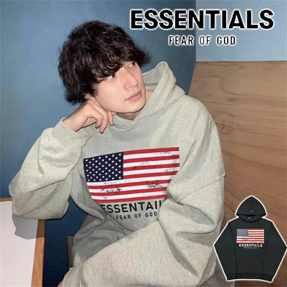 ★★★商品仕様★★★ ◎商品名：エッセンシャルズ パーカー ◎材質： コットン80% ポリエステル20% ◎カラー：2色 サイズ/寸法 S バスト:約118CM 着丈:約69CM 袖丈:約57CM M バスト:約122CM 着丈:約58CM...