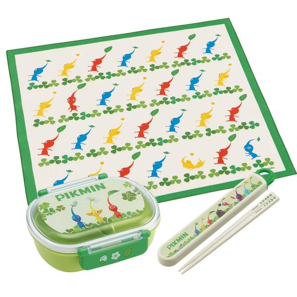 ピクミンの楽しいお弁当セットです！これでお弁当グッズがひと通り揃います♪ 小判型のお弁当箱は洗いやすくて人気の商品です。容量も360mlでちょうどいい！単品で揃えるよりもお買得なセットをこの機会に是非どうぞ！セット内容お弁当箱×1箸＆箸箱×...