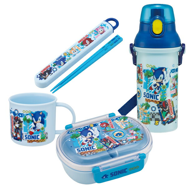 ソニックの楽しいお弁当セットです！これでお弁当グッズがひと通り揃います♪ 小判型のお弁当箱は洗いやすくて人気の商品です。容量も360mlでちょうどいい！単品で揃えるよりもお買得なセットをこの機会に是非どうぞ！セット内容お弁当箱×1箸＆箸箱×...