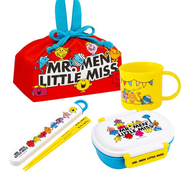 Mr.Men Littele Missの楽しいお弁当セットです！これでお弁当グッズがひと通り揃います♪ 小判型のお弁当箱は洗いやすくて人気の商品です。容量も360mlでちょうどいい！単品で揃えるよりもお買得なセットをこの機会に是非どうぞ！セ...