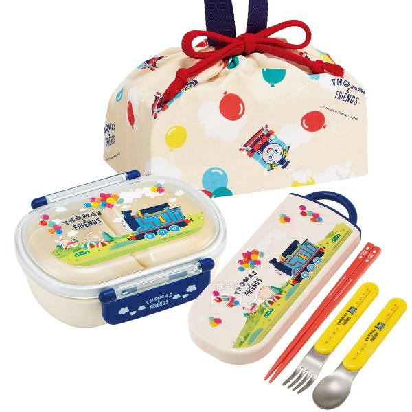 トーマスの楽しいお弁当セットです！これでお弁当グッズがひと通り揃います♪ 小判型のお弁当箱は洗いやすくて人気の商品です。容量も360mlでちょうどいい！単品で揃えるよりもお買得なセットをこの機会に是非どうぞ！セット内容お弁当箱×1トリオ×1...