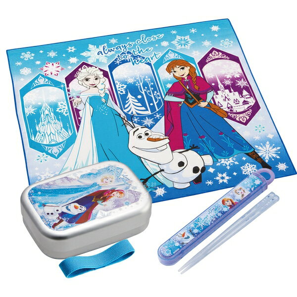 アナと雪の女王の楽しいお弁当セットです！これでお弁当グッズがひと通り揃います♪ アルミお弁当箱はフタも開けやすく、割れないので人気です。保温庫をお使いになる幼稚園では必須アイテム！単品で揃えるよりもお買得なセットをこの機会に是非どうぞ！セッ...