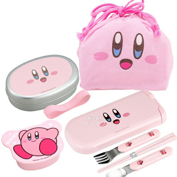 星のカービィの楽しいお弁当セットです！これでお弁当グッズがひと通り揃います♪ アルミお弁当箱はフタも開けやすく、割れないので人気です。保温庫をお使いになる幼稚園では必須アイテム！単品で揃えるよりもお買得なセットをこの機会に是非どうぞ！セット...