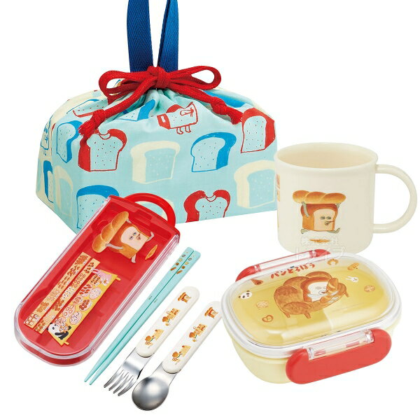 パンどろぼうの楽しいお弁当セットです！これでお弁当グッズがひと通り揃います♪ 小判型のお弁当箱は洗いやすくて人気の商品です。容量は少なめの270ml。単品で揃えるよりもお買得なセットをこの機会に是非どうぞ！セット内容お弁当箱×1トリオ×1ラ...