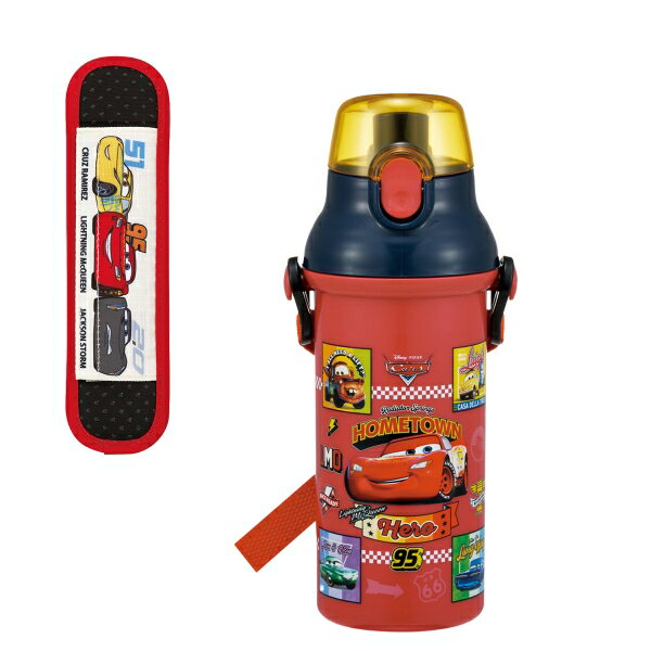 カーズの水筒と、ショルダーベルトを肩にかけた時の痛みをやわらげるカバーの2点セットです。単品で揃えるよりお買得です♪ セット内容水筒×1ショルダーベルトカバー×1合計 2 点仕様〔直飲みプラワンタッチボトル〕食洗機対応ショルダーベルト付名前...