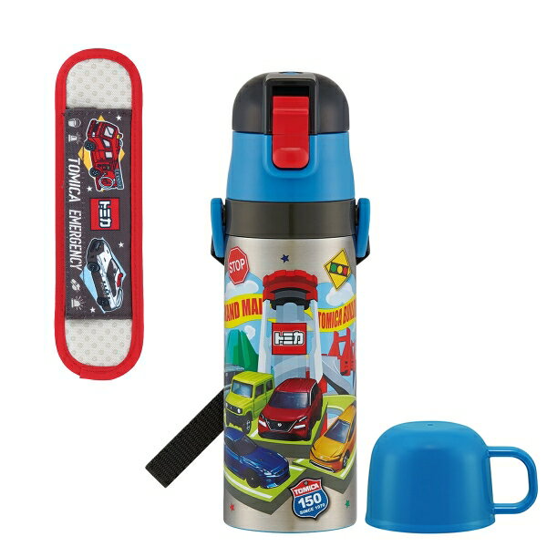 トミカの水筒と、ショルダーベルトを肩にかけた時の痛みをやわらげるカバーの2点セットです。単品で揃えるよりお買得です♪ セット内容水筒×1ショルダーベルトカバー×1合計 2 点仕様〔2WAYステンレスボトル〕ショルダーベルト付お名前シール付真...