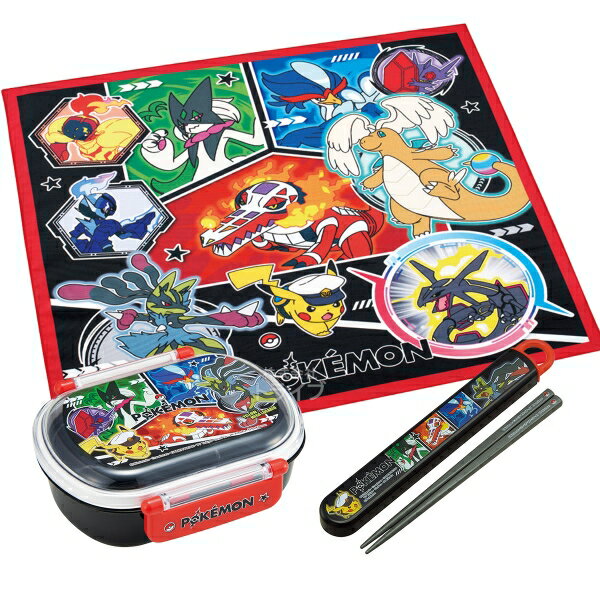 ポケットモンスターの楽しいお弁当セットです！これでお弁当グッズがひと通り揃います♪ 小判型のお弁当箱は洗いやすくて人気の商品です。容量も360mlでちょうどいい！単品で揃えるよりもお買得なセットをこの機会に是非どうぞ！セット内容お弁当箱×1...