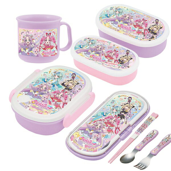 名探偵プリキュア！の楽しいお弁当セットです！これでお弁当グッズがひと通り揃います♪ 小判型のお弁当箱は洗いやすくて人気の商品です。容量も350mlでちょうどいい！単品で揃えるよりもお買得なセットをこの機会に是非どうぞ！セット内容お弁当箱×1...