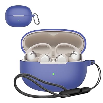 For SHOKZ OpenDots One ケース柔らかなシリカゲルのスポーツクールなデザイン 装着充電可能 衝撃吸収 防水 防塵 軽量 紛失防止用のフックを搭載した スリムソフト ケースカバー 落下防止 SHOKZ OpenDots O...