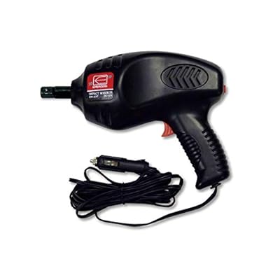 電動インパクトレンチ DC12V 12.7mm (1/2インチ) すばやく楽にナットの脱着 見やすい回転切替スイッチ 最大トルク340N・mのハイパワー 持運び便利なキャリーケース入り 17/19mm/21mm薄口ロングソケット付属 EM-...