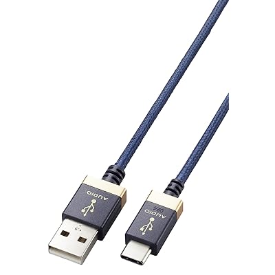 USB ケーブル オーディオ用 変換 [ タイプA & タイプC ] USB-A USB-C 音楽伝送 OTG ハイレゾ音声 ナイロンメッシュ 1m ネイビー 【 DAC アンプ オーディオインターフェイスなどに対応 】 【iPhone 1...