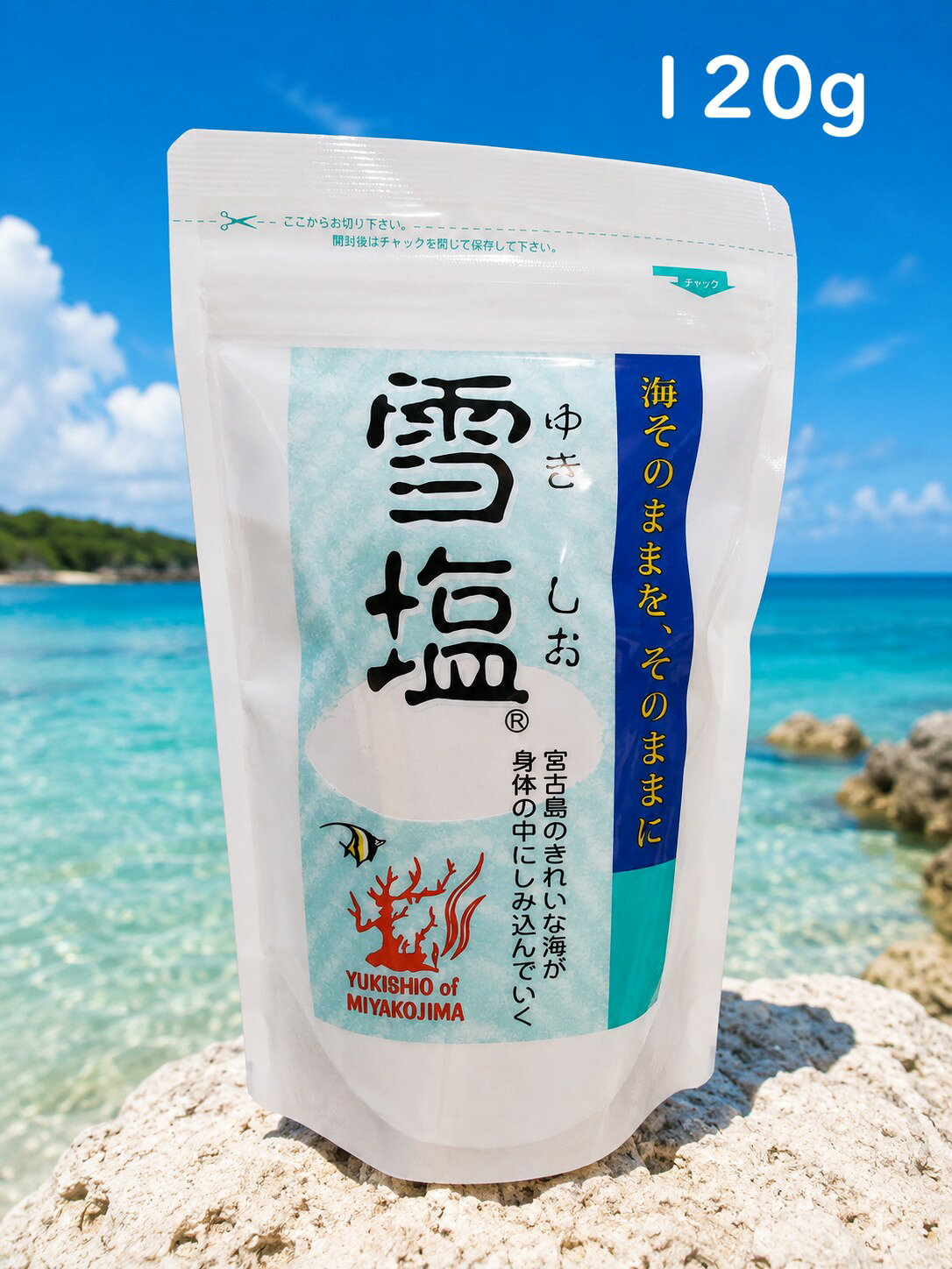 美しい海で知られる沖縄の中で、その透明度は随一といわれているのが宮古島。 汲み上げた地下海水には琉球石灰岩の成分が豊富に溶け込んでおり、そのすべてを、通常は取り除かれるニガリ分までも凝縮するように作られている塩が雪塩です。 サラサラとして粉...