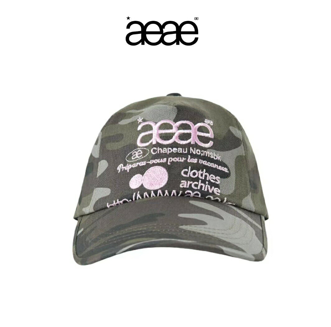 韓国人気ブランド「aeae」。 カモフラージュ柄の人気キャップ。 aeaeの刺繍ロゴがポイント。 深めで頭にしっかりとフィット。 サイズ調節可能。 ＊素材＊ コットン100％ ＊サイズ＊ 頭周り68cm、深さ15cm、ツバ18cm 日本国内...