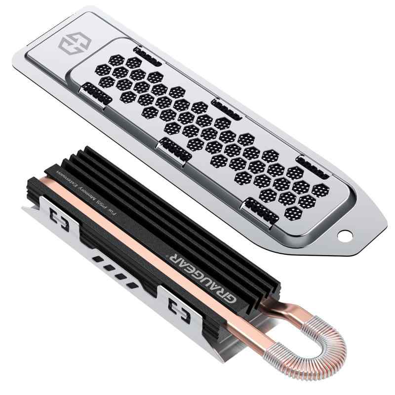 PS5専用のM.2 2280 NVMe Dヒートシンク、PlayStation 5対応の拡張スロットカバーと交換するタイプのヒートシンクについては、ダイレクトタッチヒート銅製ヒートパイプ アルミニウムフィPS5 NVMe Dヒートシンク押し...