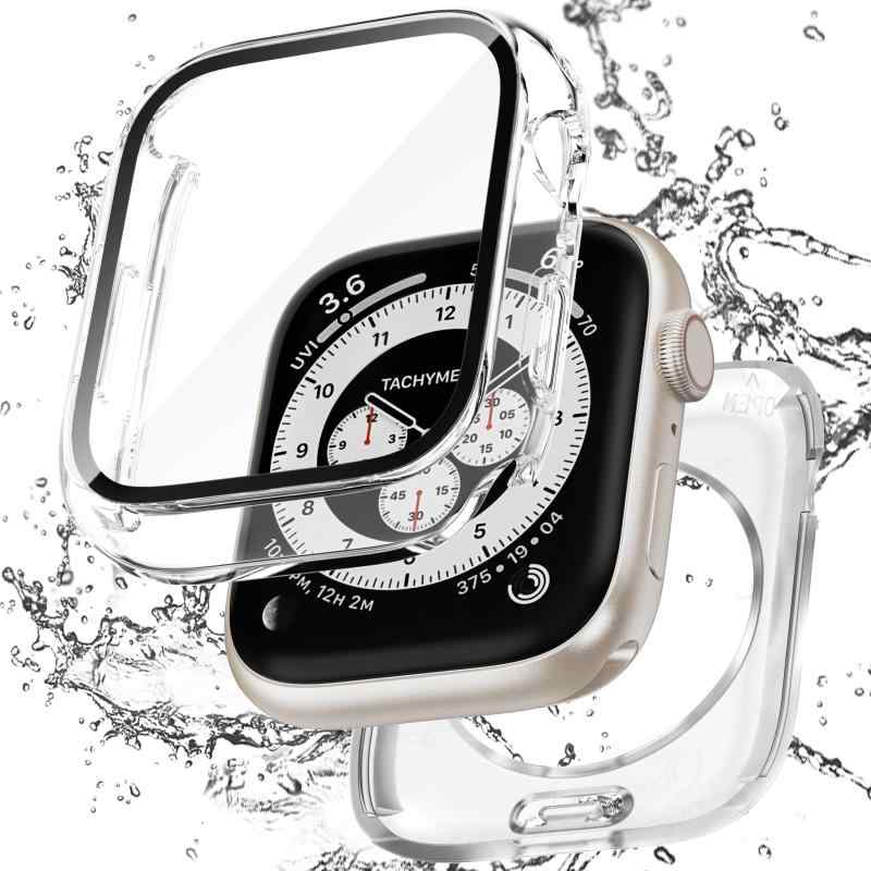 フルカバー保護 アップルウォッチ 防水 カバー Apple Watch Series 11 10 9 8 7 6 5 4 SE3 SE2 対応 46mm 45mm 44mm 42mm 41mm 40mm ケース 2 in 1 前後の保護 P...