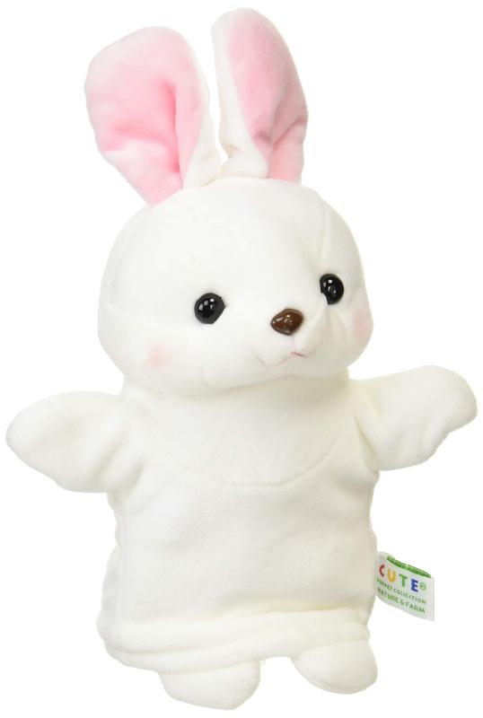 PUPPET COLLECTION TURE &amp; FARM ウサギ ハンドパペット ホワイト 小サイズ:18cm