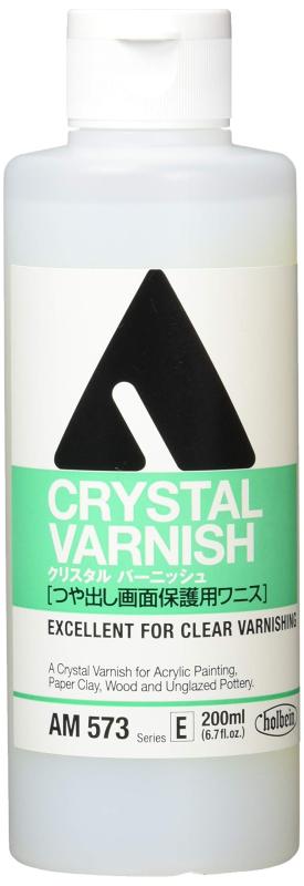 ホルベイン アクリリックメディウム AM573 200ml クリスタルバーニッシュ（つや出し画面保護用ワニス）14573本体サイズ :146×50×50