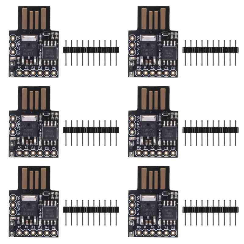 Digispark Kickstarter Attiny85 一般マイクロUSB開発ボード Arduino用 6個のサポート。 IDE 1.0+ (OSX/Win/Linux)。USBまたは外部ソース経由で電源 - 5Vまたは7-35V (...
