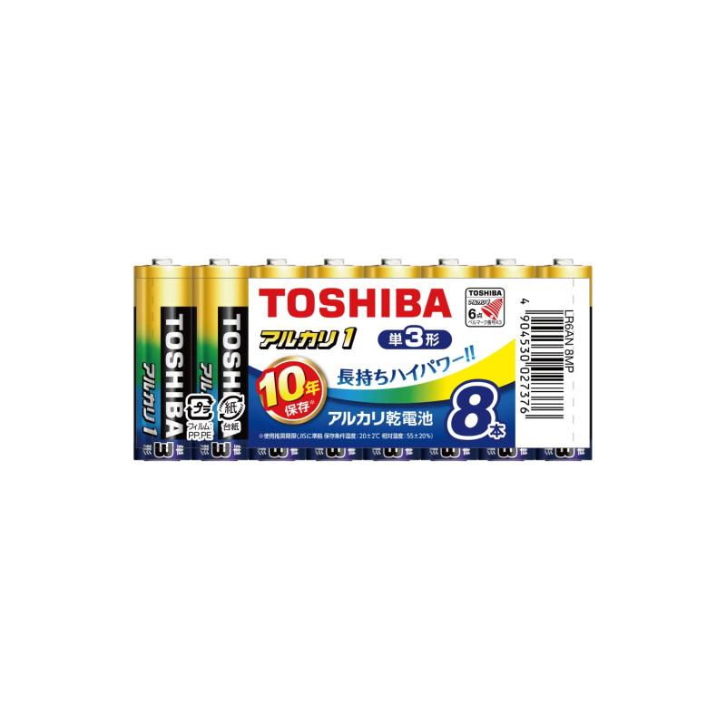 東芝(TOSIBA) アルカリ乾電池 単3形 1.5V 使用推奨期限10年 液漏れ防止構造 アルカリ1 まとめパック LR6AN
