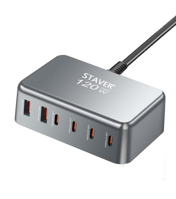 2025 GaNFastIII 8ポート 2*単口100W 500W 充電器 PD3.0 同時急速充電 2*100W 4*6 2*QC20W 6 USB-C＆2 USB-A 縦式省スペース 2*100W単ポート常時対応 複数ノートPCに急速...