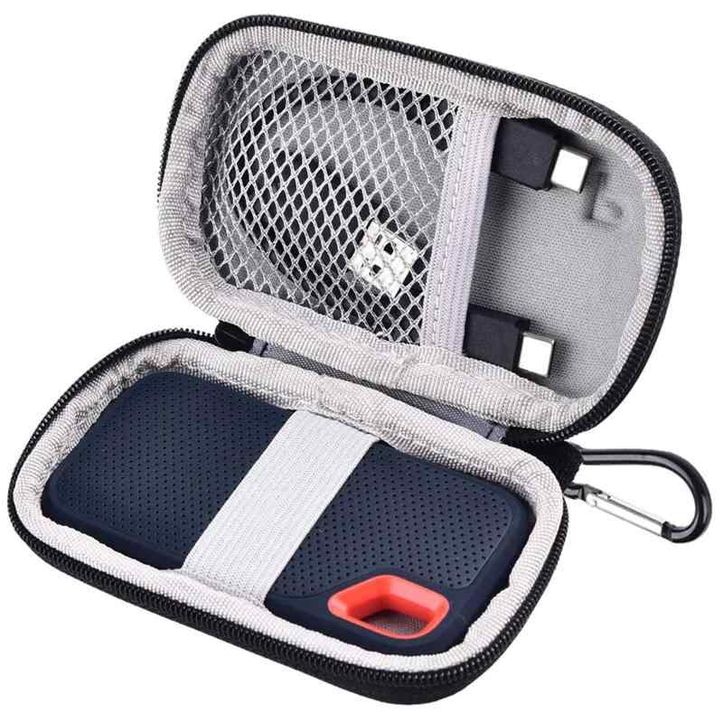 Case for (サンディスク) 1TB 2TB 500GB エクストリームポータブルD対応 for PRO外付けソリッドステートドライブ用 メモリーカードSD SDXC Sカードストレージホルダーオーガナイザー (D外付けハードドライブ...