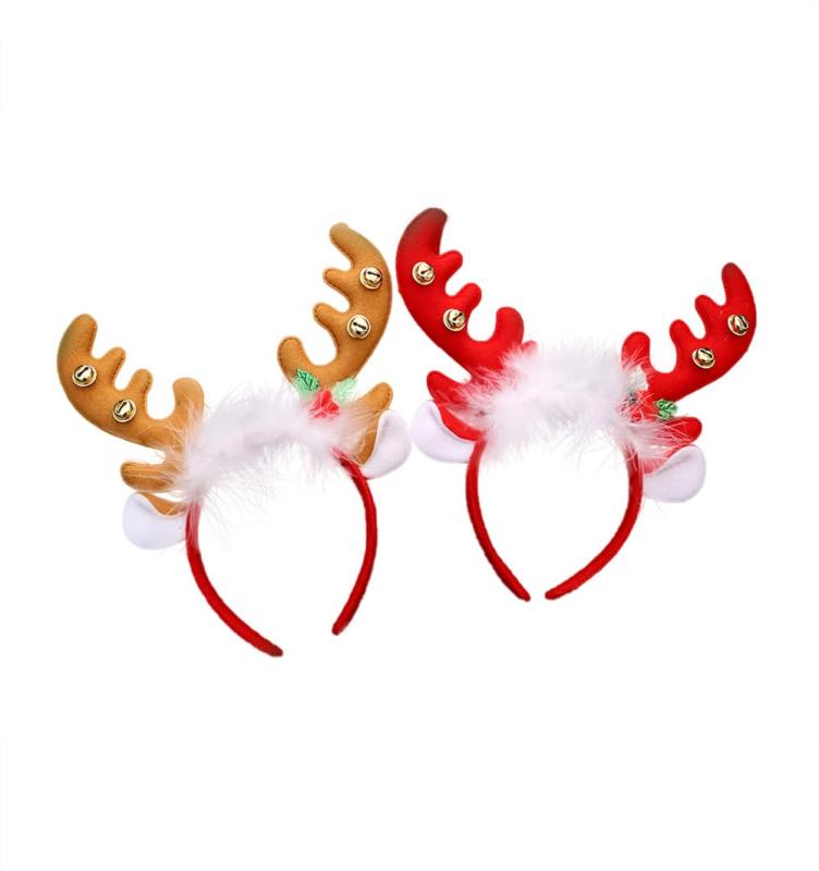 [] クリスマス カチューシャ 2点セット トナカイチューシャ クリスマスカチューシャ クリスマス仮装 トナカイ 可愛い 髪飾り クリスマスツリー パーティー飾り サンタクロース パー2セットの子供 大人兼用のクリスマス カチューシャ。可愛...