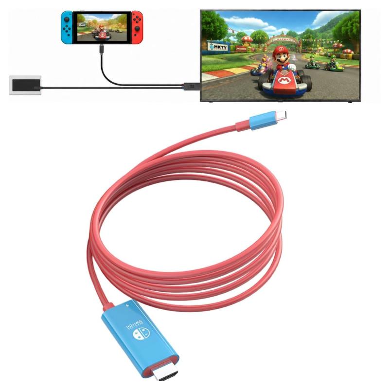 ntendo Switch 2用 Type-C - DMIケーブル、4Kビデオ出力、180°Cスクリーンミラーリング、2mアダプター、セットアップ不要、ナイロンケーブル、Type-Cポート、PC、タブレット、スマートフォンに対Switch ...