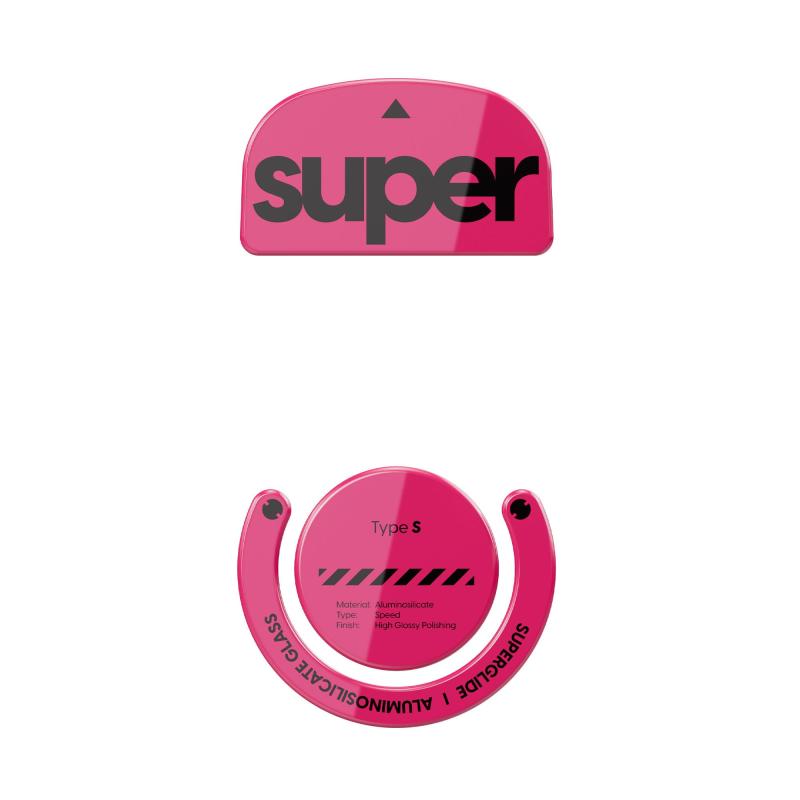 Superglide マウスソール for Logicool Gpro X Superlight マウスフィート [ 強化ガラス素材 ラウンドエッヂ加工 高耐久 超低摩擦 Super Smooth ]