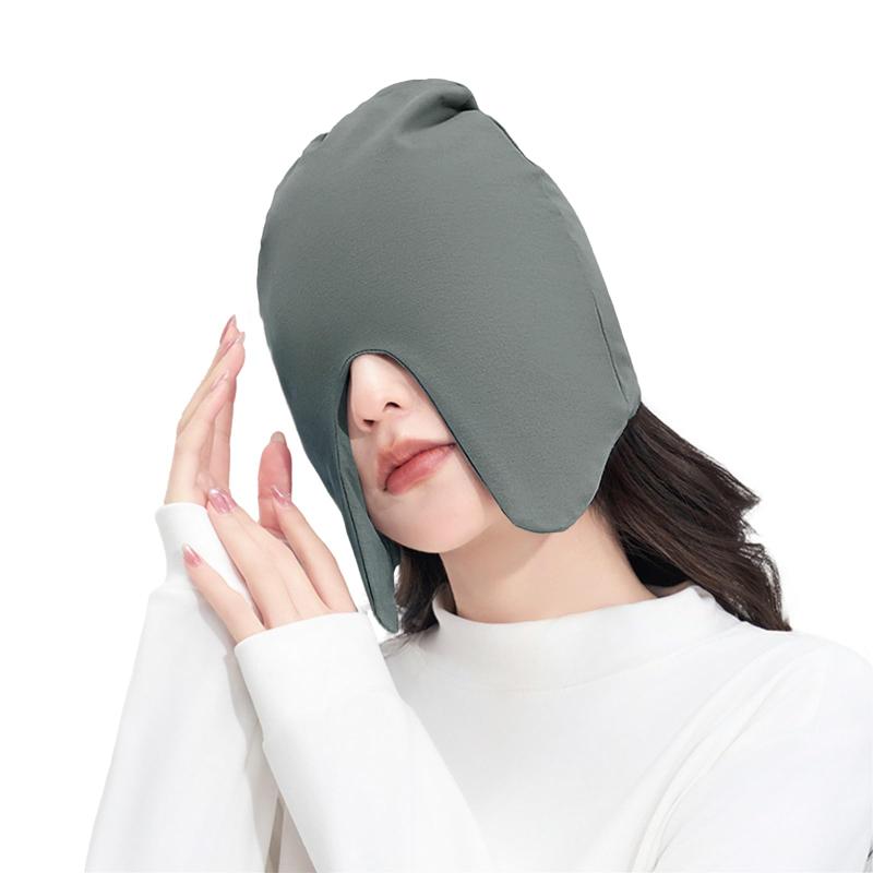睡眠 帽子 就寝用 帽子 マスク 涼感 遮光 快眠 ナイトキャップ 睡眠用 アイマスク 目隠し 抗菌 防風 保温 男女兼用 お休み ヘッドキャップ 快眠グッズ 産後用 旅行 昼寝 出張 寝癖防止 プレゼ☁️遮光で質の高い睡眠を実現高密度二層...
