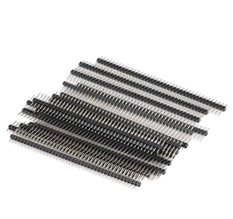 20個 2.54mm 40-Pin DIY単一列端子ピン ヘッダー ストリップ PCB 1*40 P ピッチ Ardoに対応製品名：ピンヘッダーピンピッチ：2.54 mm材質：プラスチック、金属カラー：ブラック、シルバートーン20 x 40...