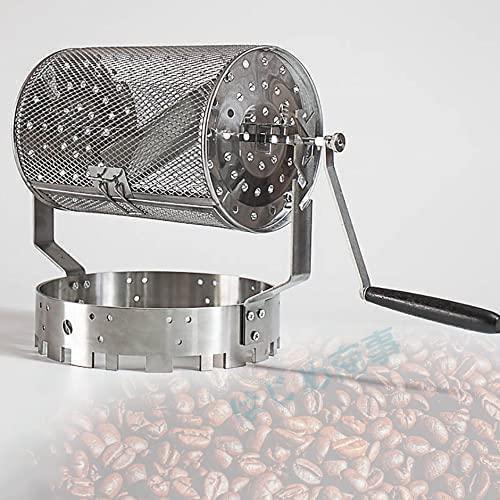 豆焙煎機 豆のベーキングメーカー エスプレッソ焙煎機 ステンレス鋼製コーヒーロースター 家庭用コーヒーベーキング用ハンドル付きコーヒーロースター機械 手動豆焙煎機 豆のベーキングメーカー エスプレッソ焙煎機 ステンレス鋼製コーヒーロースター...