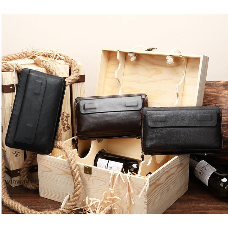 ■品名:メンズセカンドバッグ■素材（外側）:牛革■素材（内側）:ポリエステル■サイズ(約):横22cm、縦12cm、マチ2.5cm■開閉式：式■重さ(約）:0.3kg検索ワード：メンズ　セカンドバック　男子　本革　財布 ユニセックス　セカン...