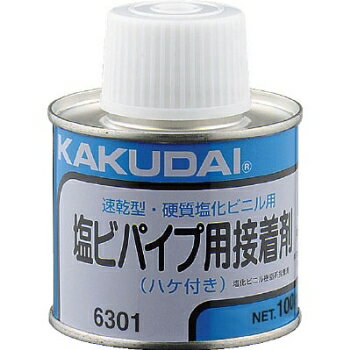 メーカー希望小売価格はメーカーカタログに基づいて掲載しています塩ビパイプ用接着剤(100g入・ハケつき)品番:6301箱 / 梱:20 / 120JAN:4972353630103総合カタログ:P.473 説明文:●塩ビパイプ、トイ用速乾性...