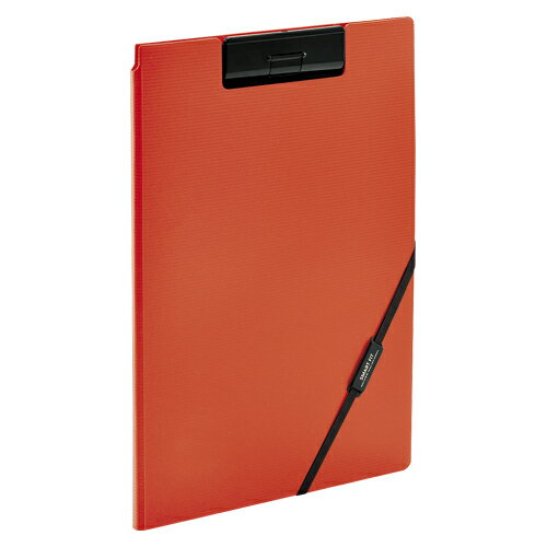 ●外寸：縦340×横240mm ●厚：13mm ●綴じ枚数：約40枚 ●材質：本体＝PP，綴じ具＝ABS樹脂，ゴムバンド＝ポリエステル／PU ●ゴムバンド付