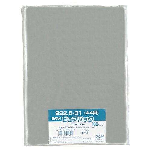 ●規格：A4用 ●サイズ：縦310×横225mm ●厚：0．03mm ●材質：OPP