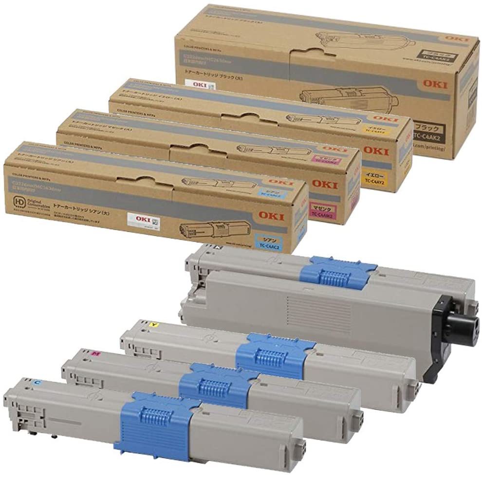 商品情報商品名OKIデータトナーカートリッジ TC-C4A2大容量 4色セット区分純正品メーカー名OKIデータ型番TC-C4AK2/AC2/AM2/AY2対応機種C332dnw/MC363dnw印刷可能枚数ブラック:約5000枚、カラー各色...