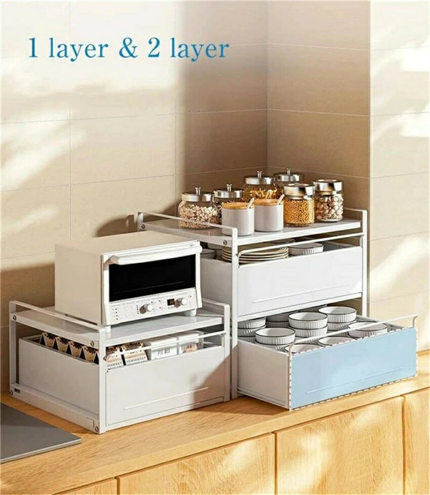 商品名引き出し式キッチン収納ボックスサイズ27cm 40cm 50cm 60cmタイプ1layer 2ayer製造国中国検索キーワード【在庫あり】ブレッドケース 引き出し型 トースターラック ブレッドボックス パン入れ 食パン入れ 収納ボッ...