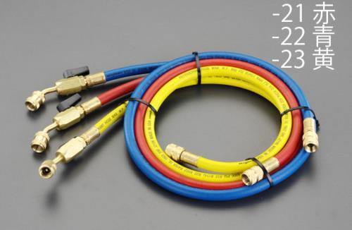 仕様：●メーカー:ロテックス(ROTEX)●型番:RP1532-SR●全長(色):100cm(赤)●ねじサイズ:UNF7/16-20(1/4”フレア)●常用圧力:3.0MPa●耐圧:5.0MPa●入数:1本●ボールバルブとサービスポート接続...