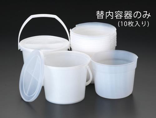 仕様：●サイズ:外寸:φ195×150mm内寸:φ170×150mm●材質:ポリエチレン●入数:10枚●EA109NF-10用交換用内容器商品画像に関する注意事項：●画像に数字等の情報が入っている場合は、　品番末尾が対象商品の画像となります。