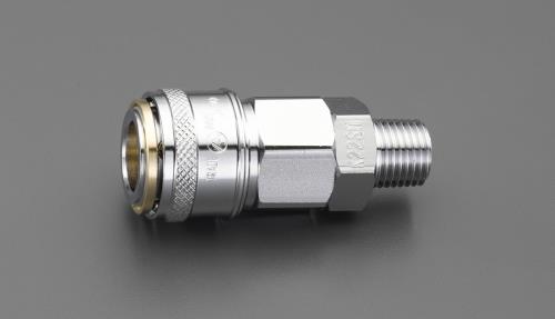 仕様：●型:20型●使用圧力:0.98MPa●エアー用●ワンプッシュ式●材質:鋼鉄(クロムメッキ)●ねじサイズ:R(PT)1/4”商品画像に関する注意事項：●画像に数字等の情報が入っている場合は、　品番末尾が対象商品の画像となります。
