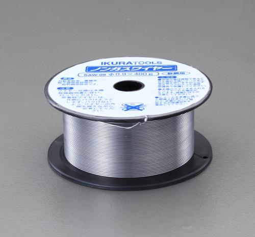 仕様：●メーカー:育良精機●型番:SAW-09●適応材料:軟鋼●ワイヤー径(mm):φ0.9●重量(g):400●旧EA315GH-1用ノンガスワイヤー商品画像に関する注意事項：●画像に数字等の情報が入っている場合は、　品番末尾が対象商品の...
